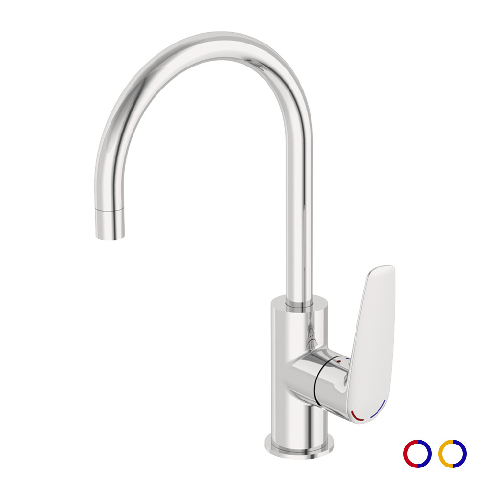 GalvinAssist® CP Lead Safe™ Gooseneck Sink Mixer with Short Paddle Handle